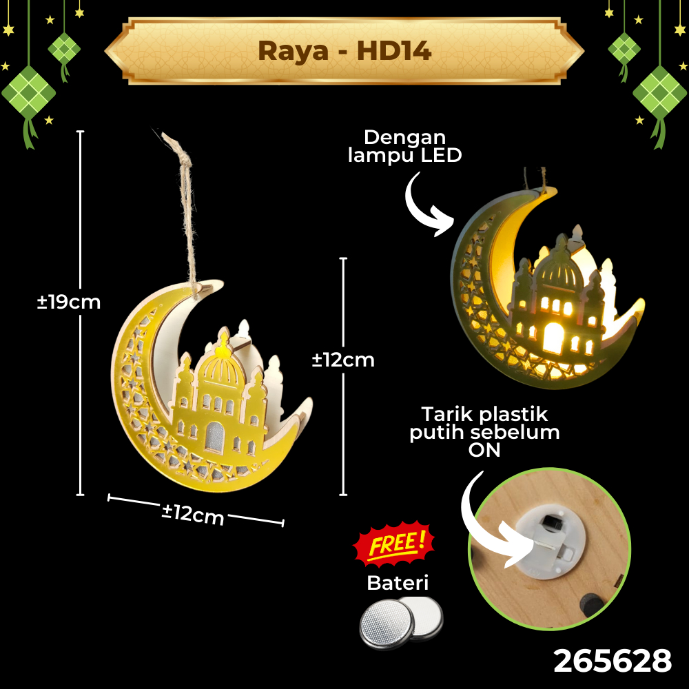 SUPERSAVE Hari Raya Wall Decoration Ceiling Glitter Hanging Deco Rumah ...