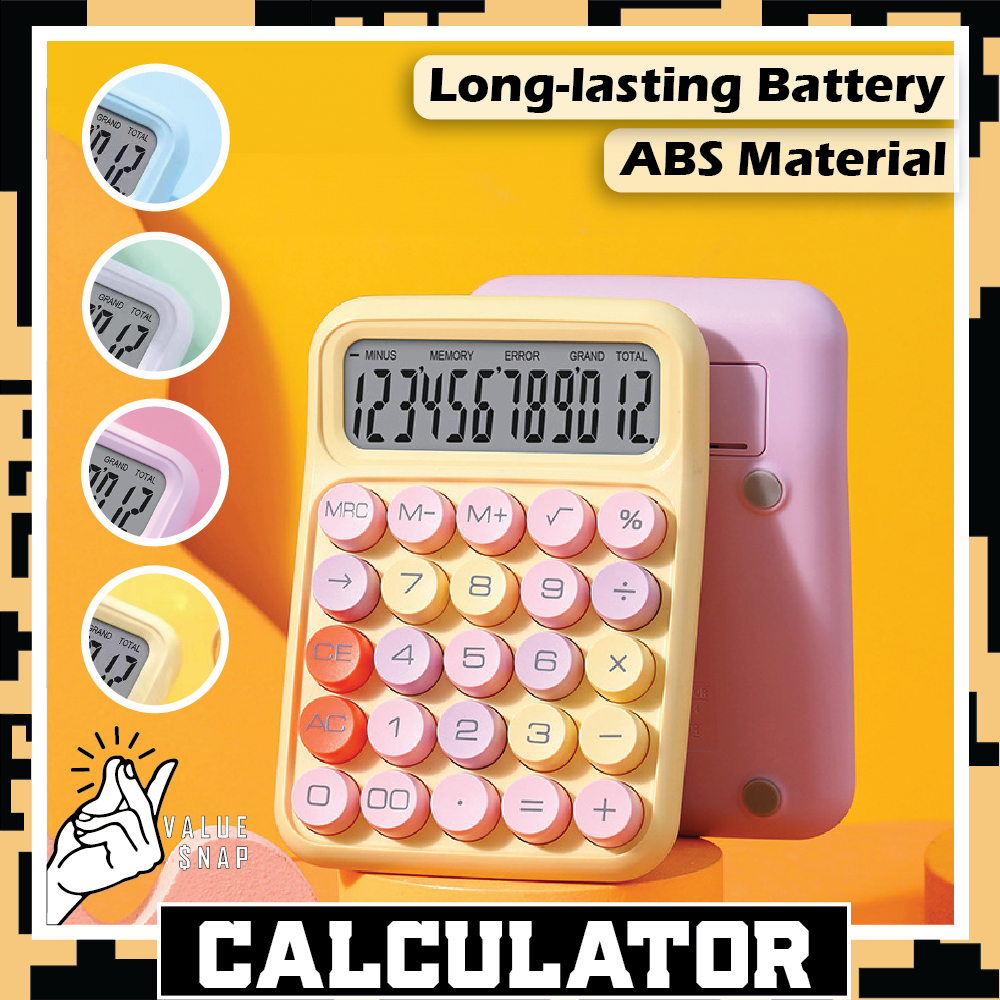 Calculator Candy Color Calculator 12-Bit Button Flexible Keyboard ...