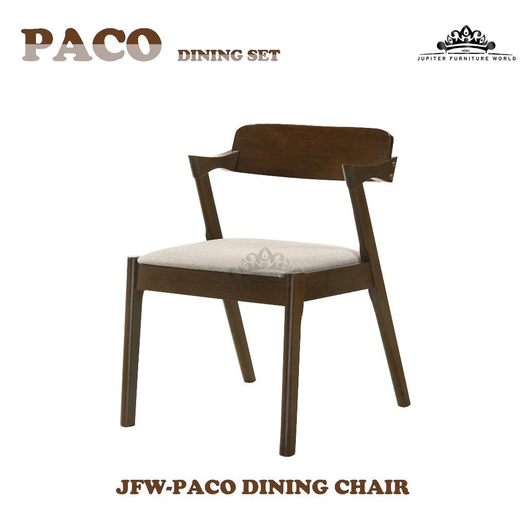 100% SOLID WOOD [JFW PACO DINING CHAIR ] KERUSI / KERUSI MAKAN / STUDY ...