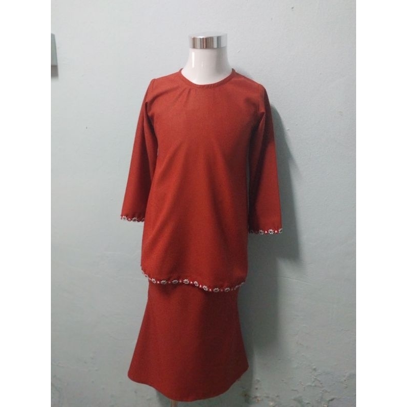 Baju Kurung Moden Kanak - Kanak Raya 2024/ 2 tahun - 10 tahun / Brick ...