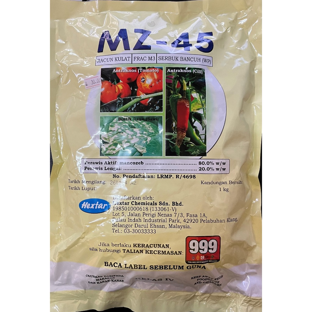 * ORIGINAL * Hextar MZ-45 1kg / racun kulat / antraknos & kulapuk downy ...