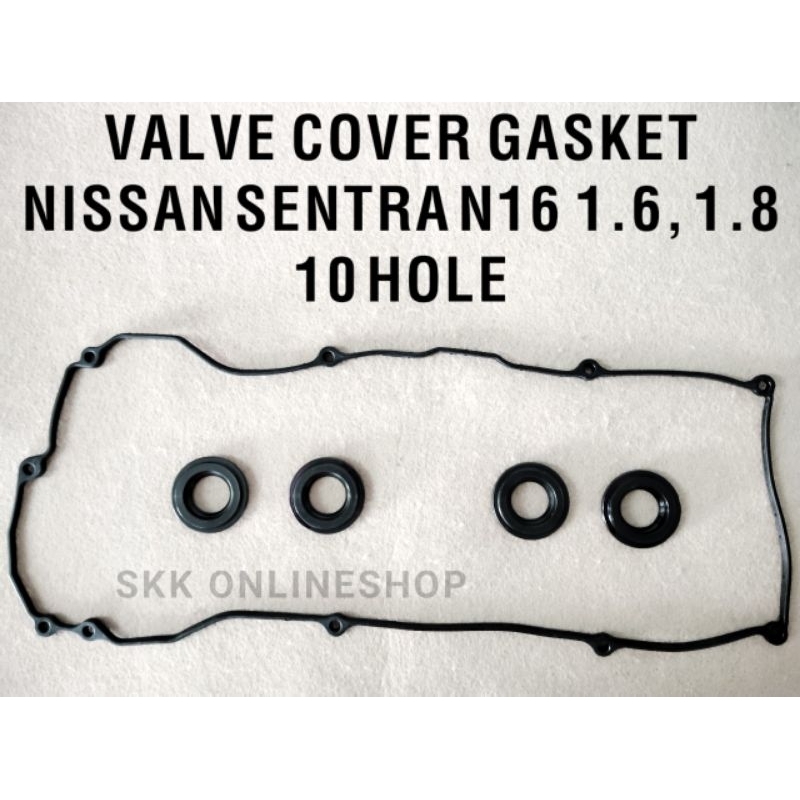 VALVE COVER GASKET SET NISSAN SENTRA N16 1.6, 1.8 (10 HOLE) QG16 ...