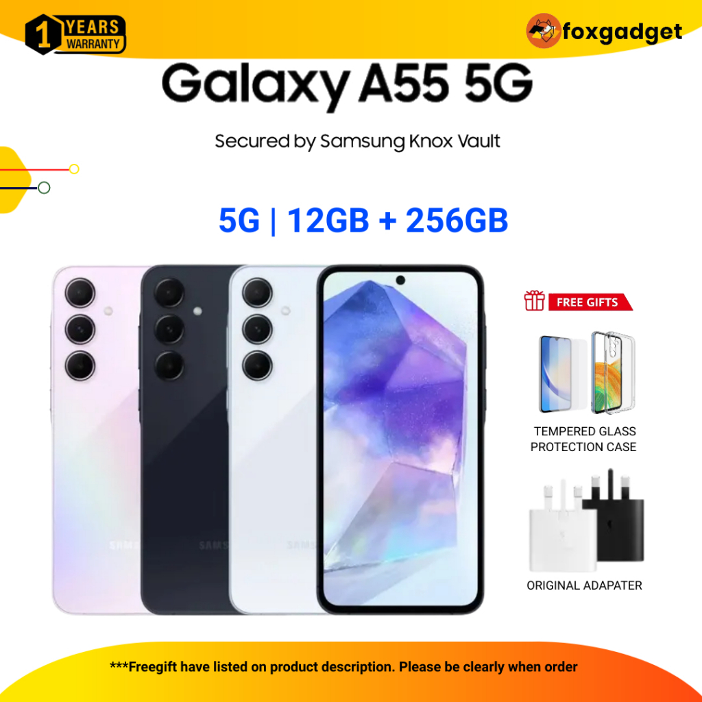 SAMSUNG Galaxy A55 5G [12GB RAM(8GB)RAM +256GB ROM] | 50MP Main Camera ...
