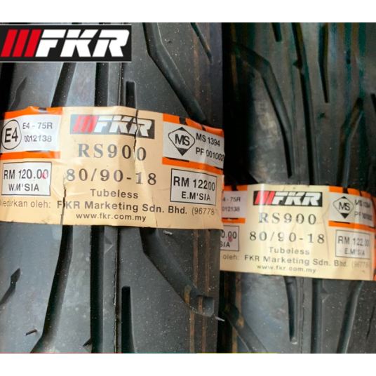 TAYAR FKR RS900 TUBELESS 70/90-17, 80/90-17 ( TAHUN 2024 ) | Shopee ...