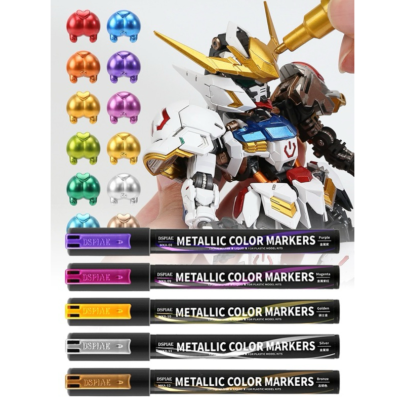 [Dspiae] Gundam Markers Water Base/Oil Base Soft/Hard tips marker head ...