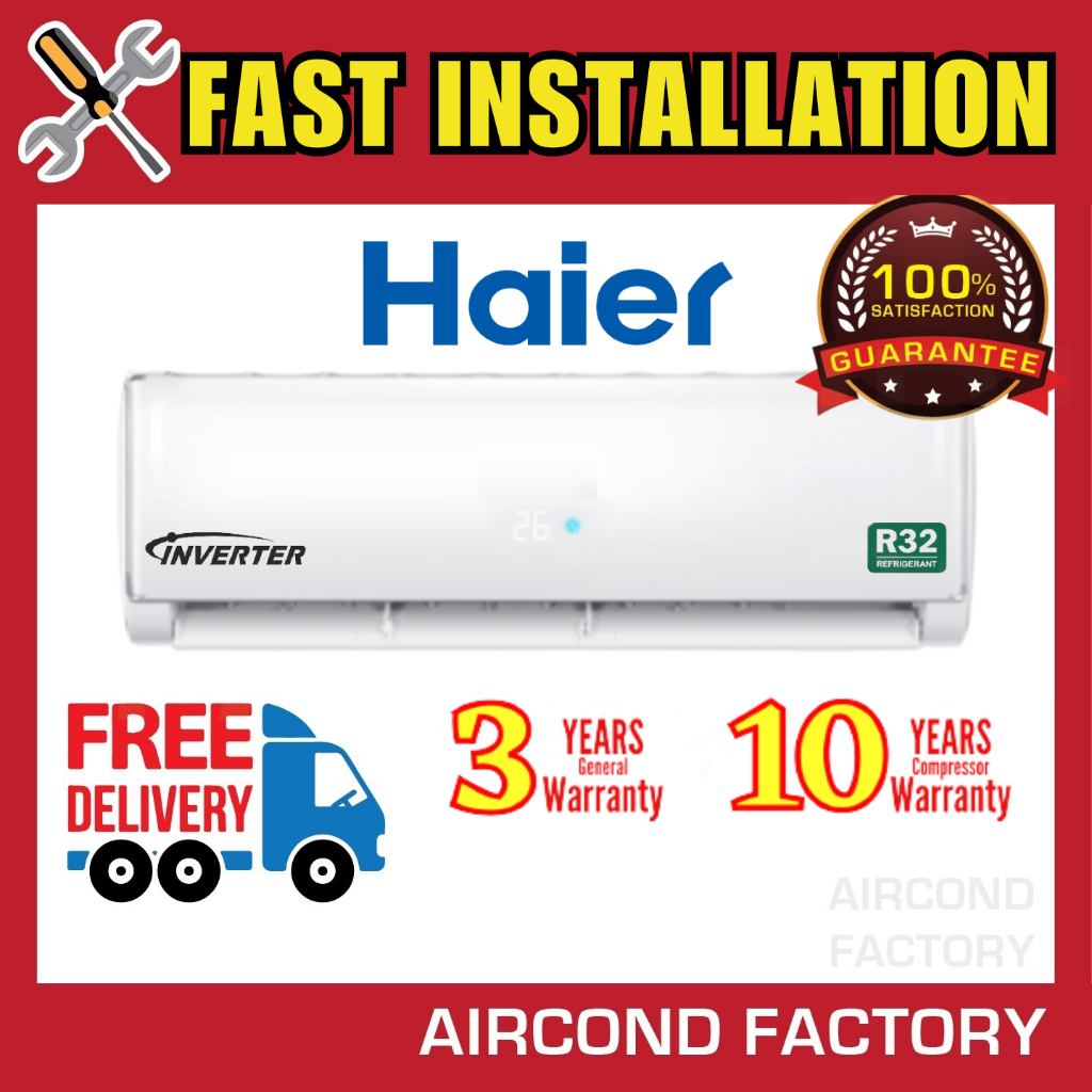 HAIER 6.6 R32 Inverter VQA 1.0HP 1.5HP 2.0HP 2.5HP Air Conditioner ...