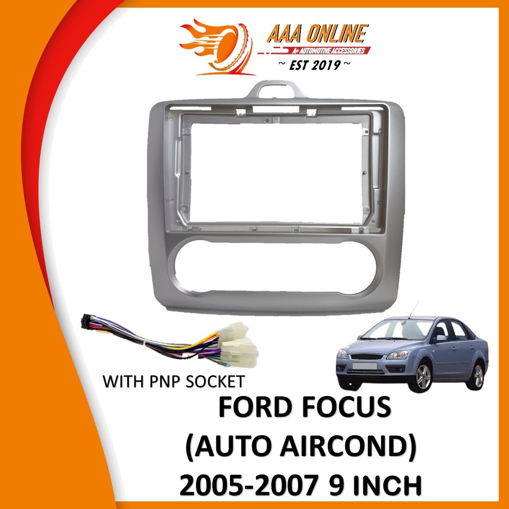 Android Player Casing FORD FOCUS 9'' (AUTO AIRCOND)2005-2007-SILVER ...