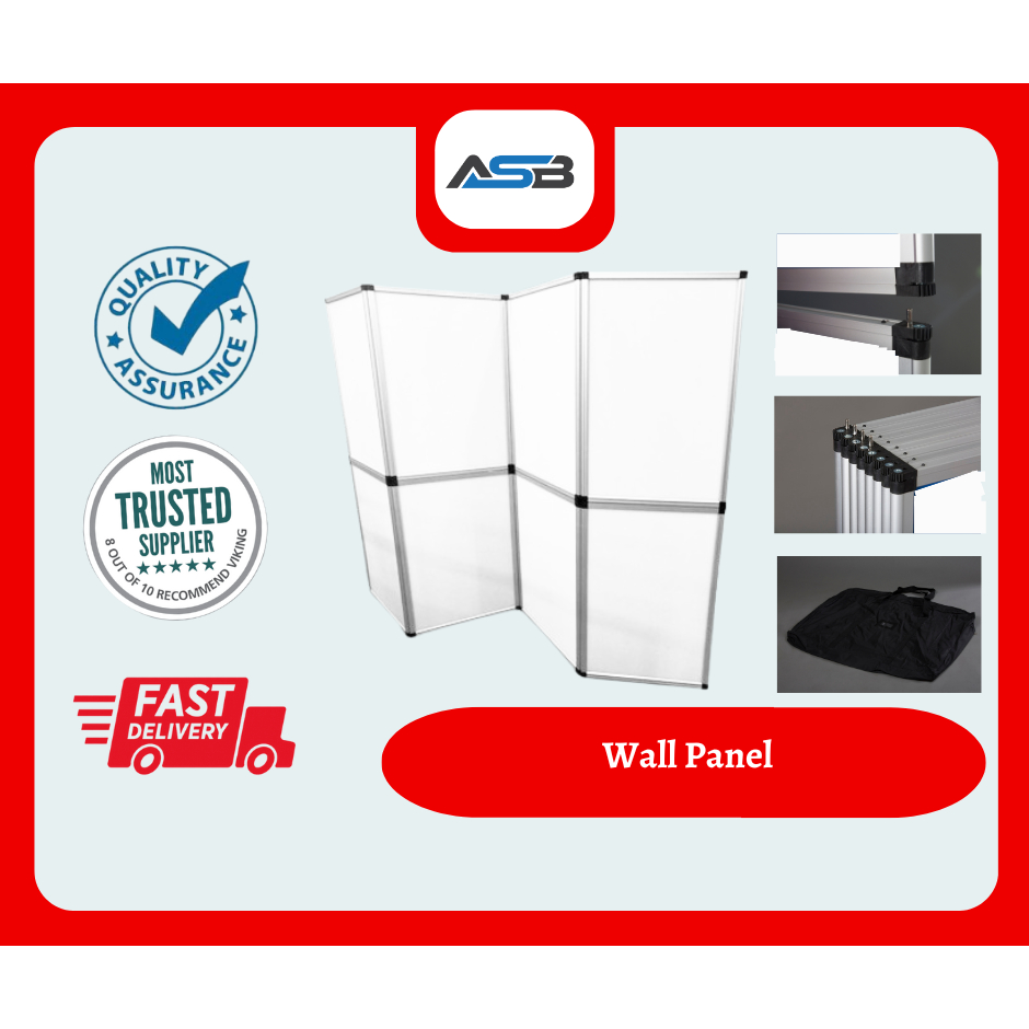 Wall Panel Display Stand , Folding Panel Display 60cm x 90cm x 8 panels ...