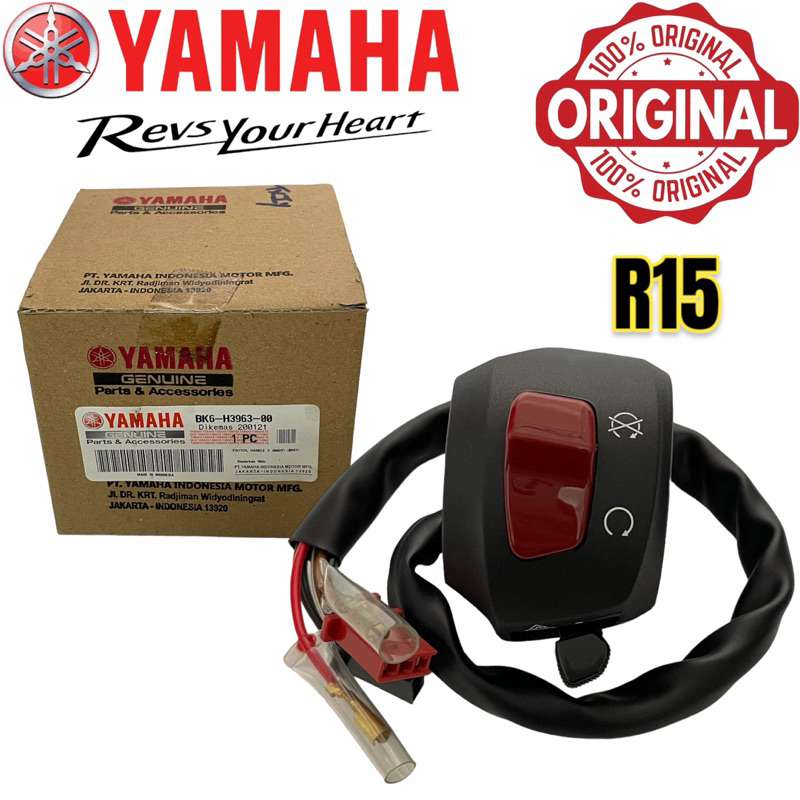 YAMAHA R15 HANDLE SWITCH (BK6) 100% ORIGINAL R15 HORN SWITCH SIGNAL ...