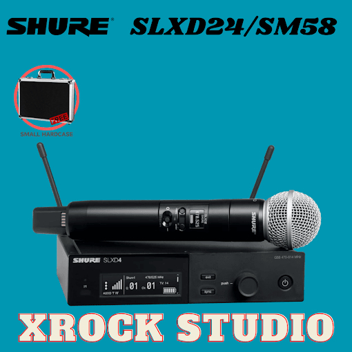 Shure SLXD24/SM58 Wireless System with SM58 Handheld Transmitter and LPC-S Hard Case ( SLXD24 ...