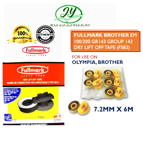 FULLMARK BROTHER EM 100/200 GR143 GROUP 143 LIFT OFF TAPE - Dry (F583 ...