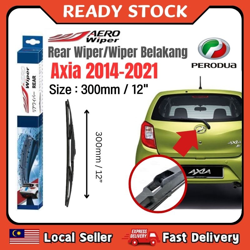 Perodua Axia 2014-2021 12” Rear Window Rubber Wiper Blades H307 Wiper ...