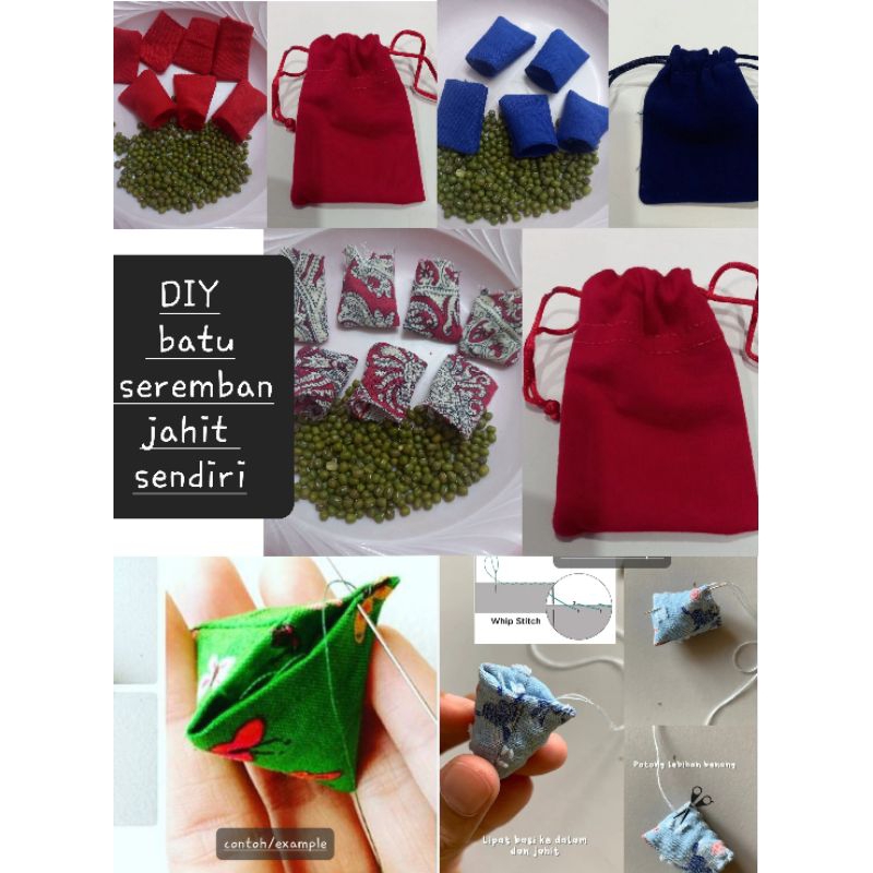 🐴DIY set batu seremban jahit sendiri, DIY kit batu seremban | Shopee ...