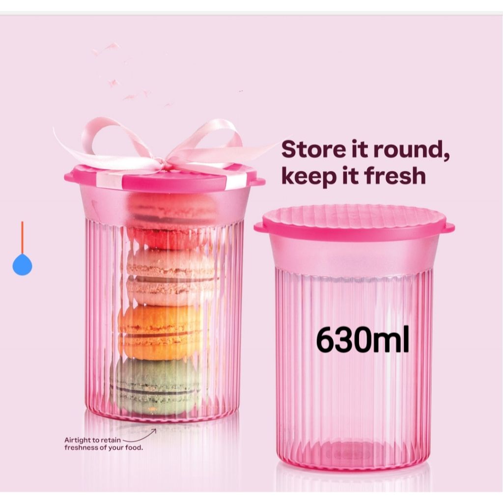Tupperware Elegant Round Set 630ml (1 PC / 2 PCS) - Pink | Shopee Malaysia