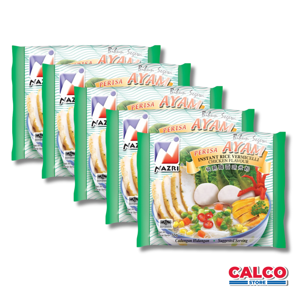 55g x 5pcs Nazri Instant Rice Vermicelli Chicken Flavour Bihun Segera ...