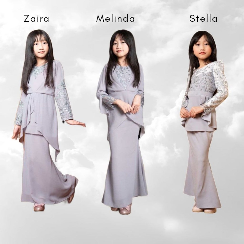 Baju Raya GREY KELABU 2024 | Sedondon Family Baju Melayu Baju Kurung ...