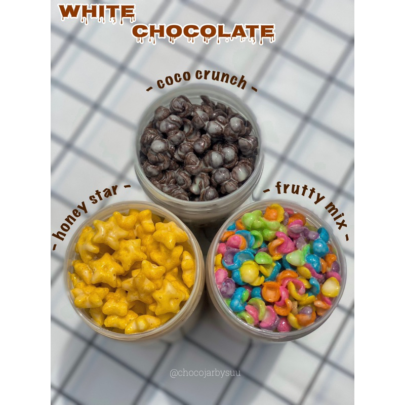 (No Topping) Chocojar White Chocolate Leleh Balang Murah 600ml | Shopee ...