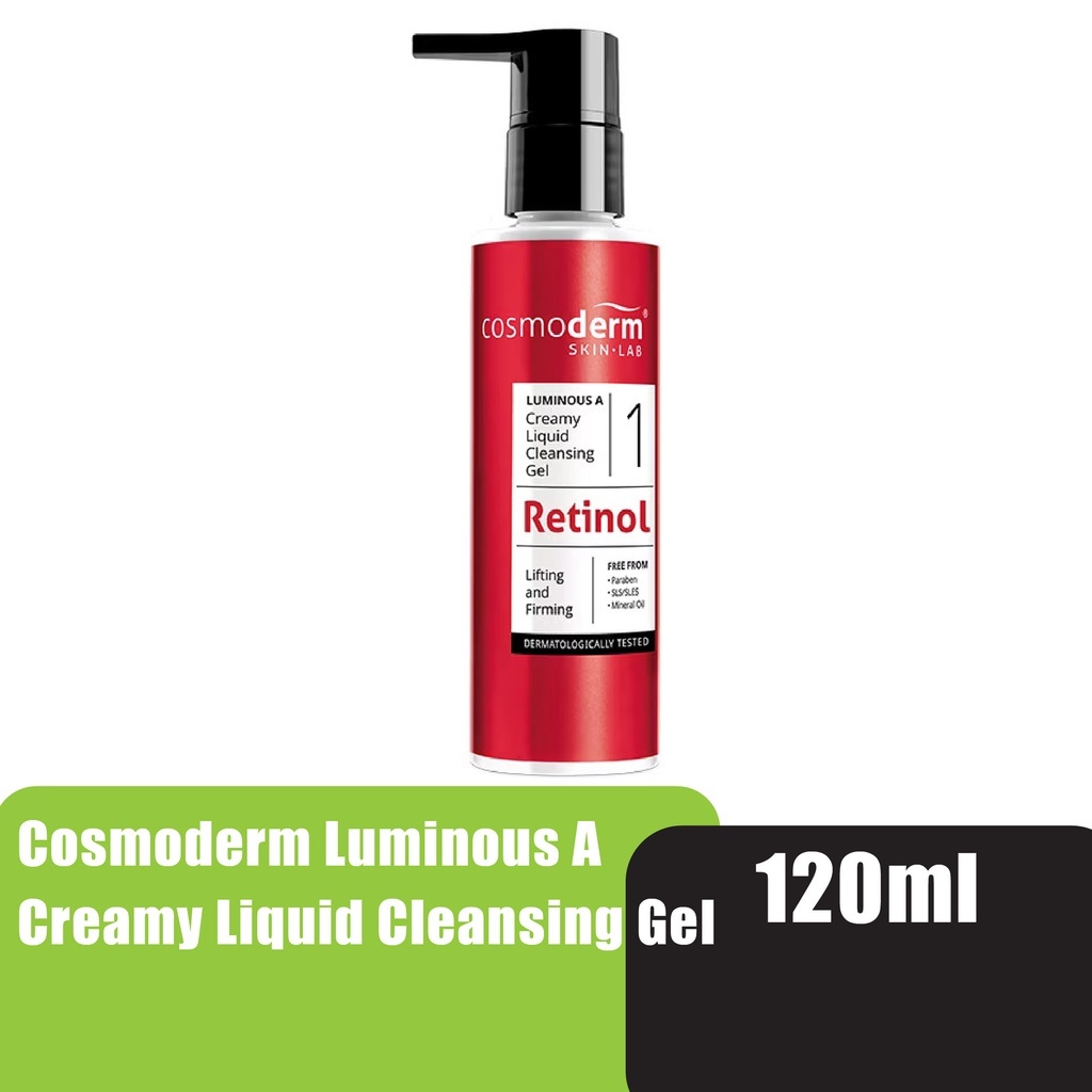 COSMODERM Luminous A Creamy Liquid Cleansing Gel 120ml (Retinol ...