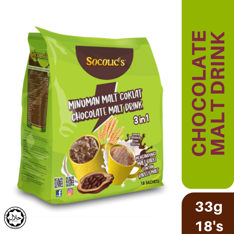 Socolic's Chocolate Malt Drink 3in1 / 1kg Minuman Coklat Berkhasiat ...