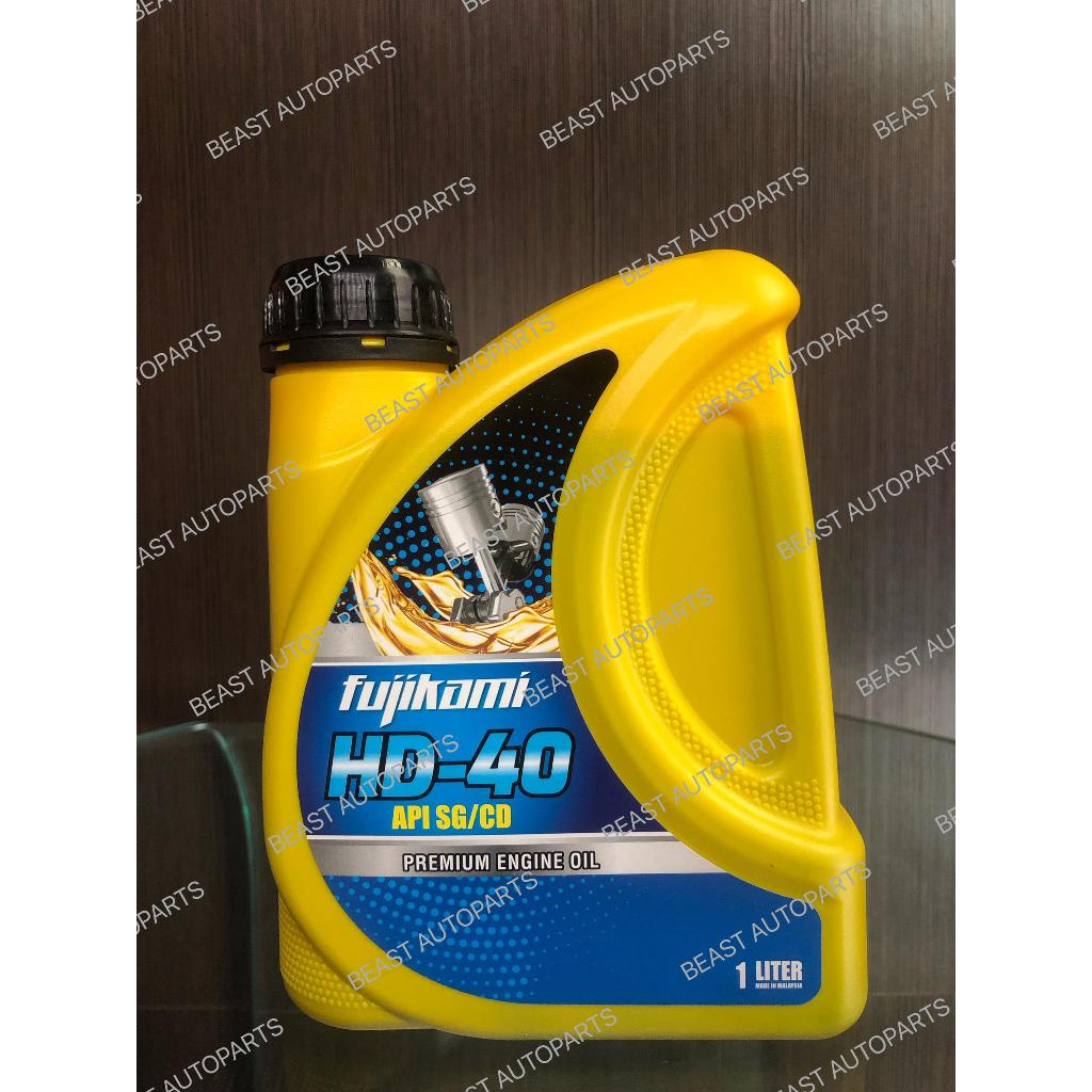 FUJIKAMI HD-40 PREMIUM ENGINE OIL MINYAK HITAM TOP-UP MOTOR 4T SAE-40 ...