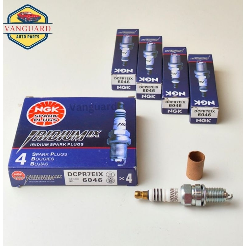 NGK Spark Pluq Iridium DCPR7EIX 4pcs No.6046 PeroduaMyvi 2007,Myvi Lagi Best,Myvi Icon,Alza,LJK ...
