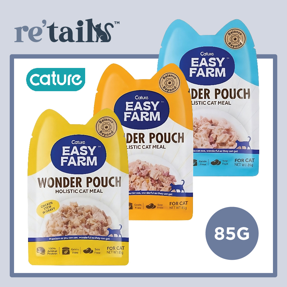 Cature Easy Farm Wonder Pouch Holistic Cat Meal (85g) Grain Free Soy ...