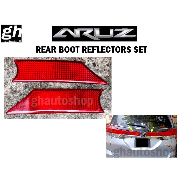ARUZ rear boot red garnish reflectors set (2pcs) | Shopee Malaysia