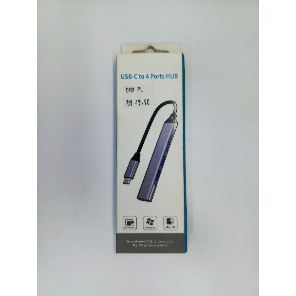 DMX USB-C to 4 Ports HUB | Shopee Malaysia