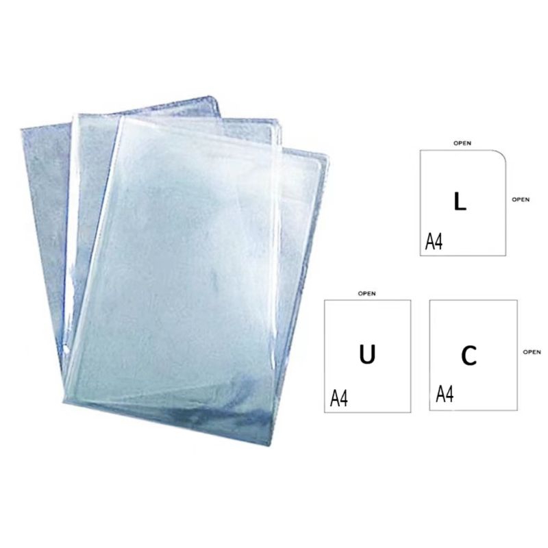 (24PCS) A4 PVC Clear Folder Transparent Plastic File Holder L Shape | U ...