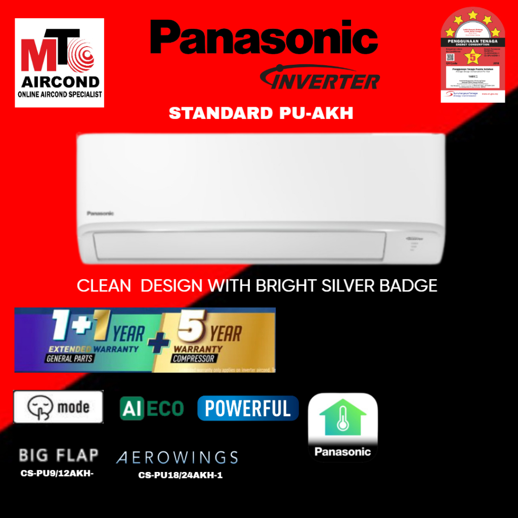[MTO] PANASONIC INVERTER R32 AIR CONDITIONER NEW MODEL YU-AKH/PU-AKH/KU ...