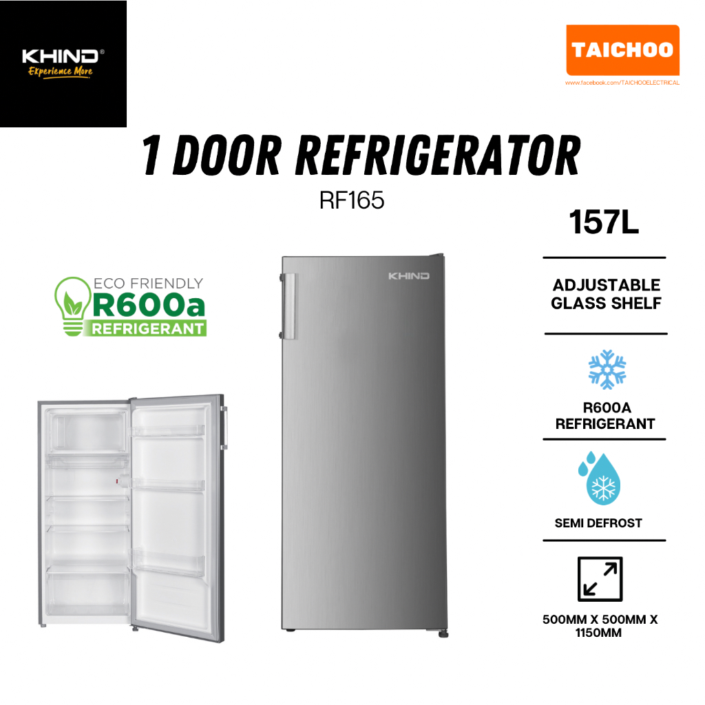 Khind Single Door Refrigerator 157L RF165 | Shopee Malaysia