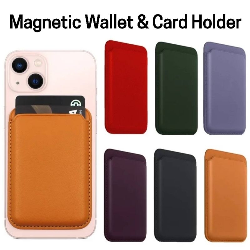 MAGNETIC LEATHER WALLET CARD HOLDER POCKET POUCH FOR MOBILE PHONE ...