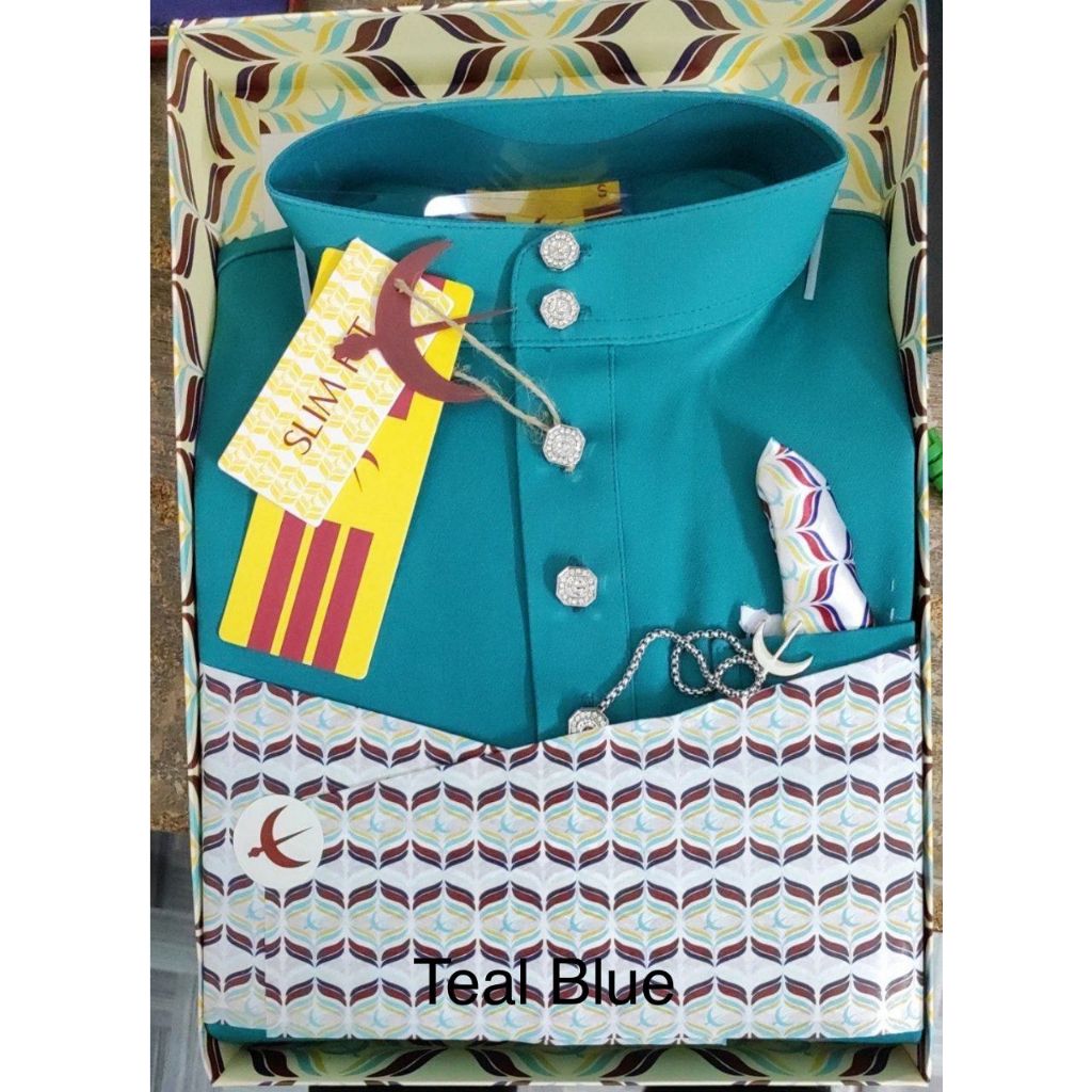 Baju Melayu Elrah 2024 Ultimate 1.0 [TEAL BLUE] Baju Raya | Shopee Malaysia