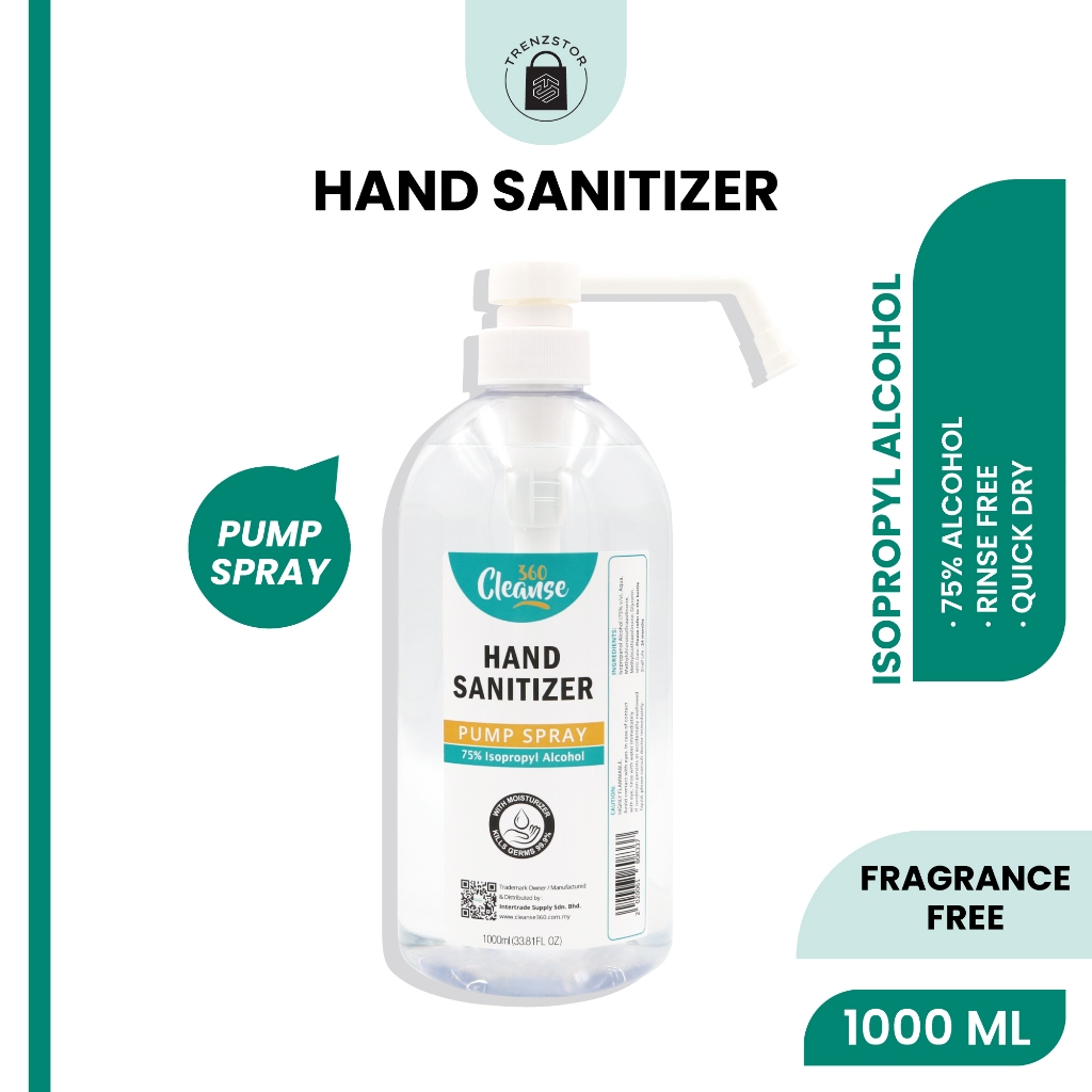 Cleanse360 Pump Spray Hand Sanitizer 75% IPA Alcohol [Liquid / Spray ...