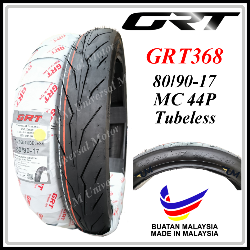 GRT GRT368 TYRE 17 TUBELESS 2026 TAYAR BUNGA PIRELLI DIABLO ROSSO SPORT ...