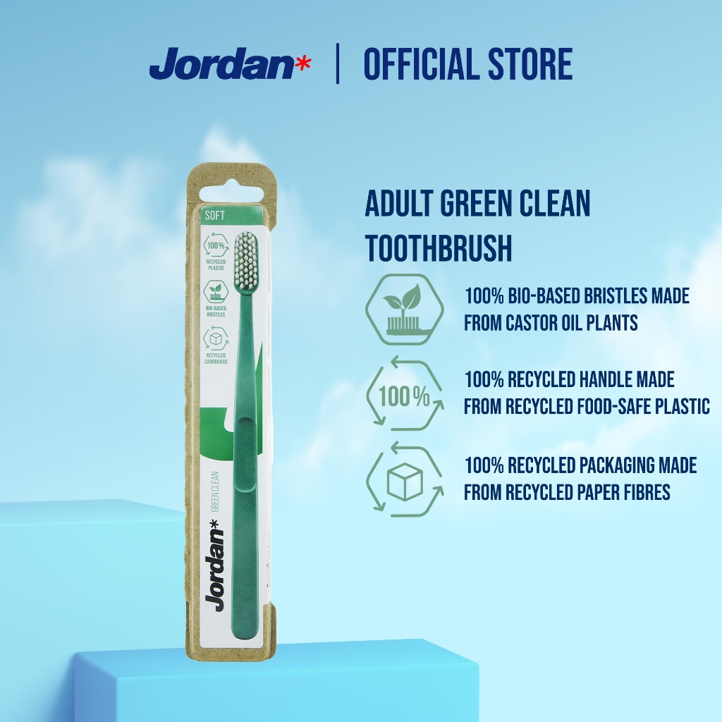 JORDAN Adult Green Clean Toothbrush | Shopee Malaysia
