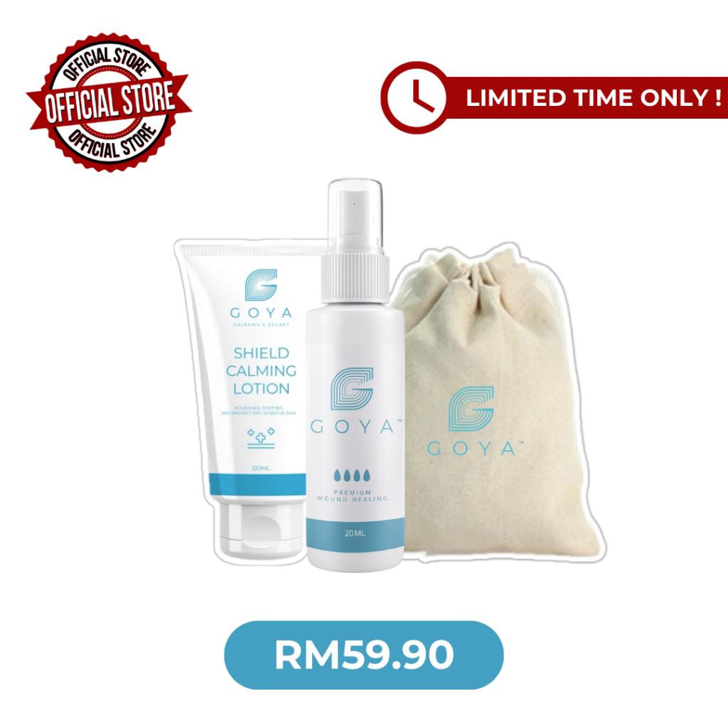 Goyaheal Travel Set- 1x 20ml Healing Spray 1x 50ml Shield Calming ...