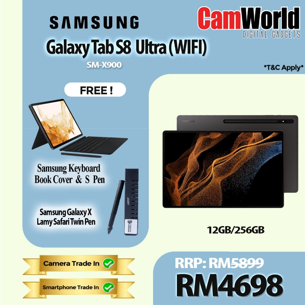 Samsung Galaxy Tab S8 Ultra SM-X900 ( 12GB + 256GB ) With Lamy Twin Pen ...