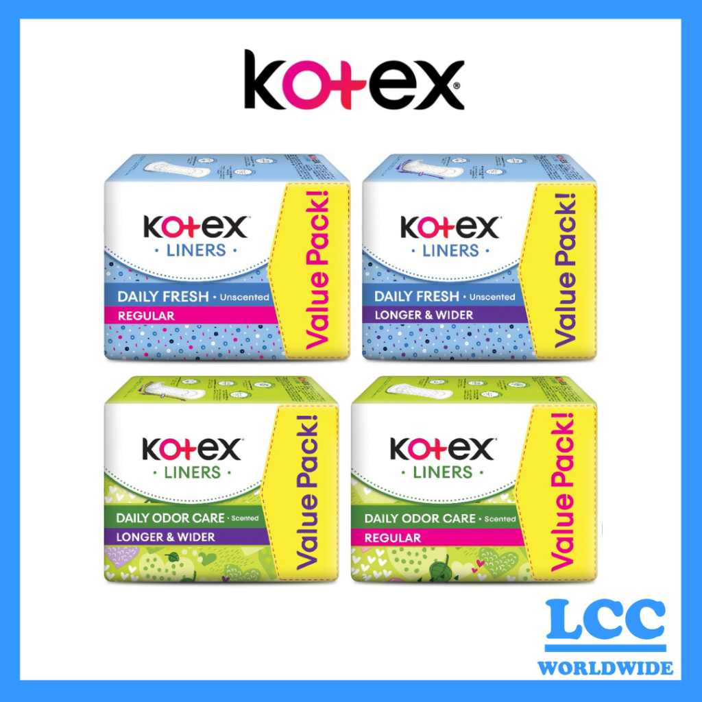Kotex Panty Liners Scented / Unscented Single | Value Pack | Shopee ...