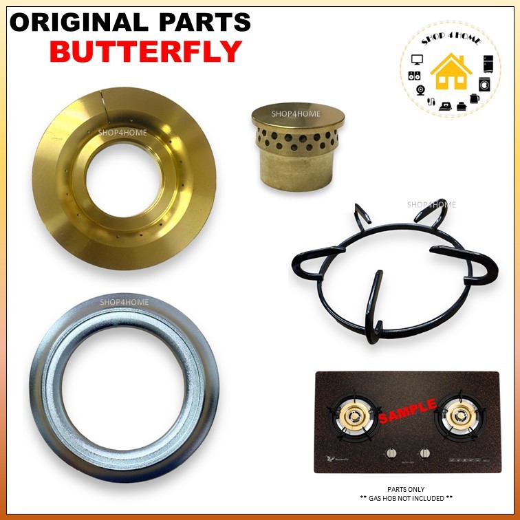 **ORIGINAL** BUTTERFLY GLASS GAS STOVE DAPUR KACA BURNER CAP BTG-2L BG ...