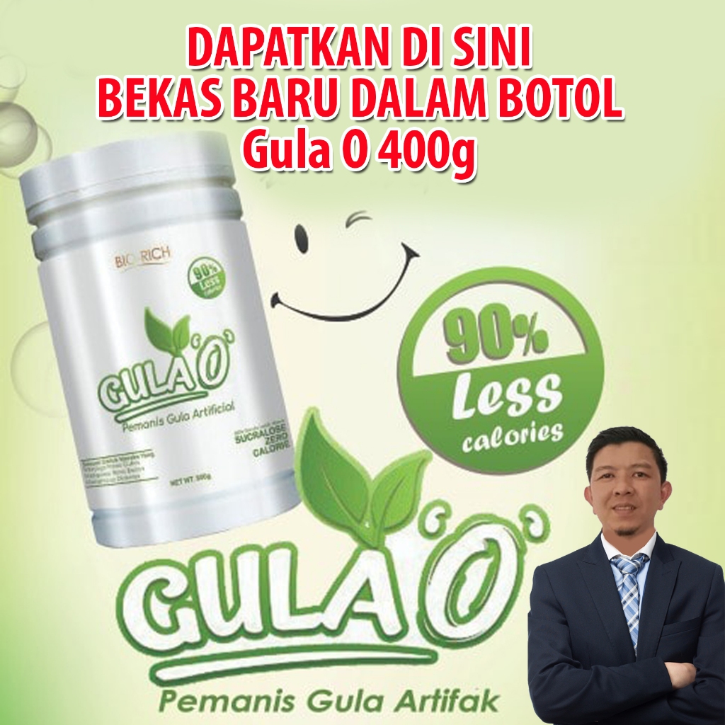 (NEW PACK) Gula O Biorich Original Dalam Bekas 400gm pemanis penganti ...