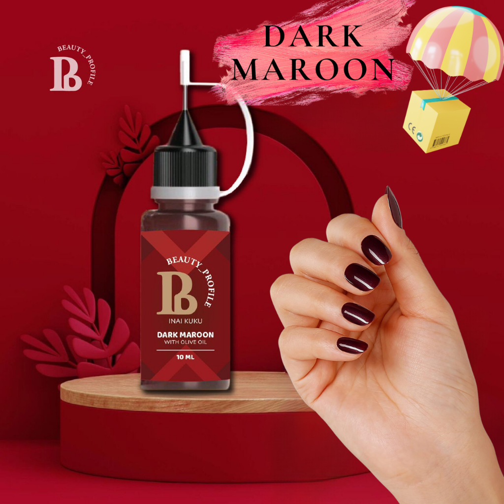 Beauty_Profile Kuku Inai Dark Maroon Free Buffer Cantik Inai Henna ...