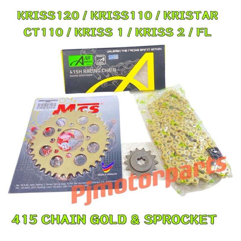 KRISS120 KRISS110 KRISTAR CT110 KRISS 1 2 FL - 415 SPROCKET SPOKET ...