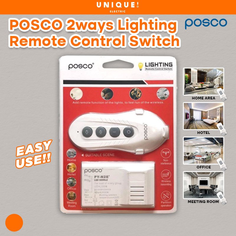 READY STOCK POSCO 2WAYS WIRELESS LAMP LIGHT REMOTE CONTROL SWITCH ON ...