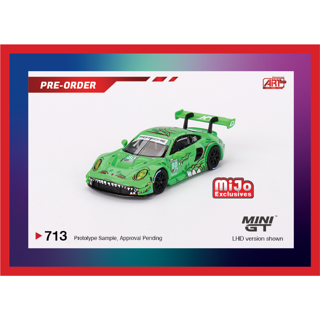 Mini GT - 713 Porsche 911 GT3 R - #80 GTD AO Racing 2023 IMSA Sebring ...