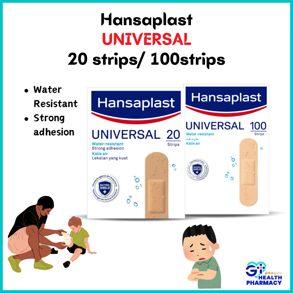 Hansaplast Universal Wound Plasters Water Resistant/Breathable/Strong ...