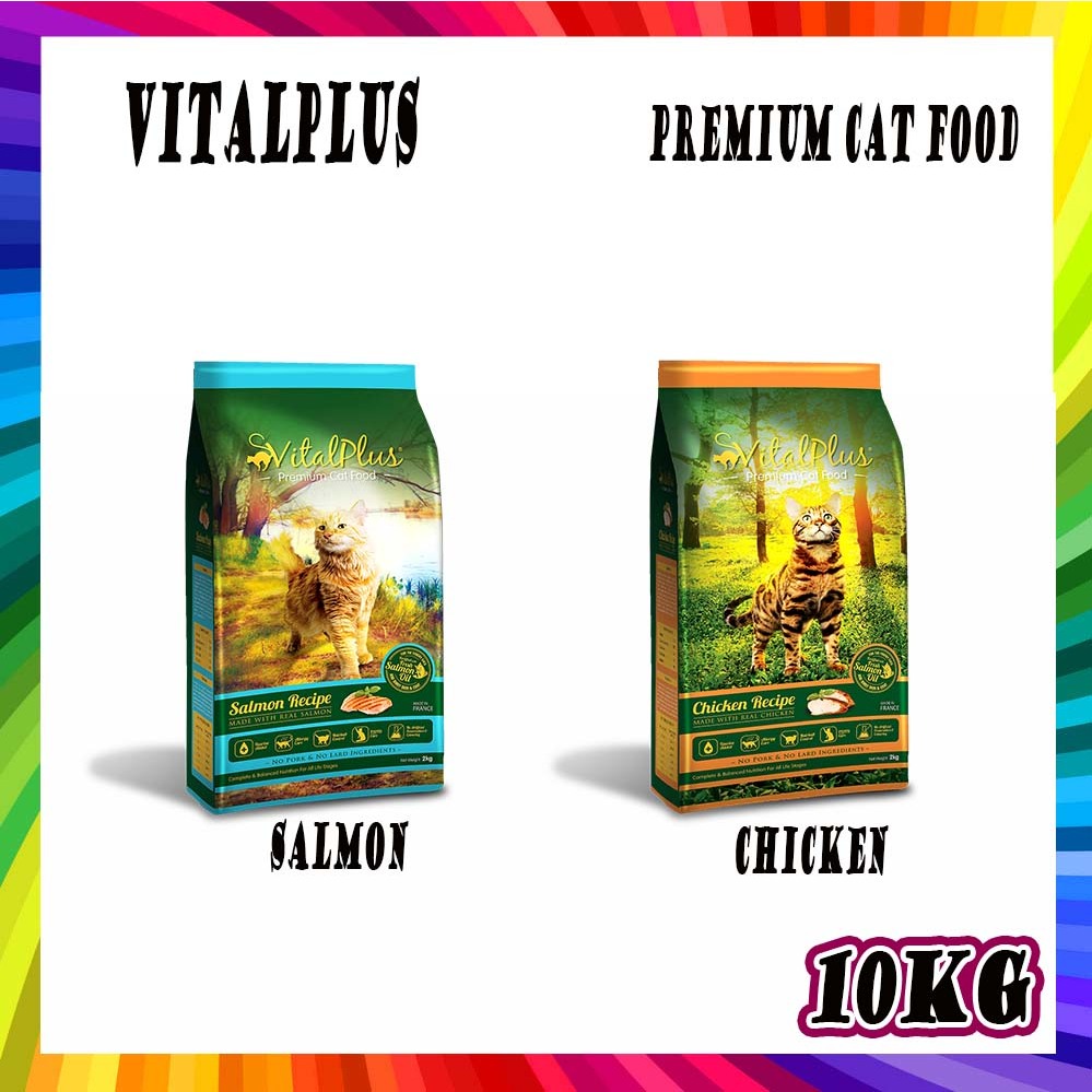 VitalPlus Premium Chicken / Salmon Recipe All Life Stage Cat Food 10KG ...