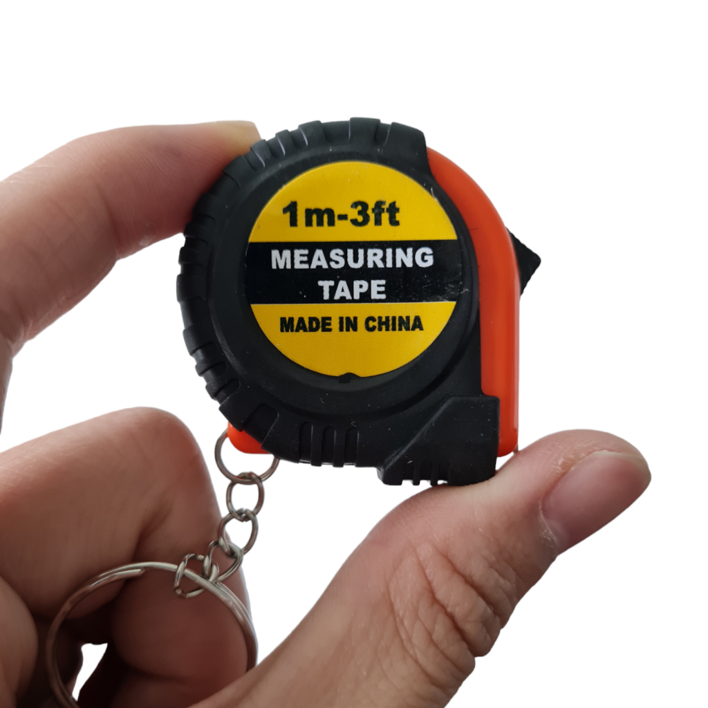 MINI Pocket Measuring Tape Keychain Emergency Ruler Ergonomic Lockable ...