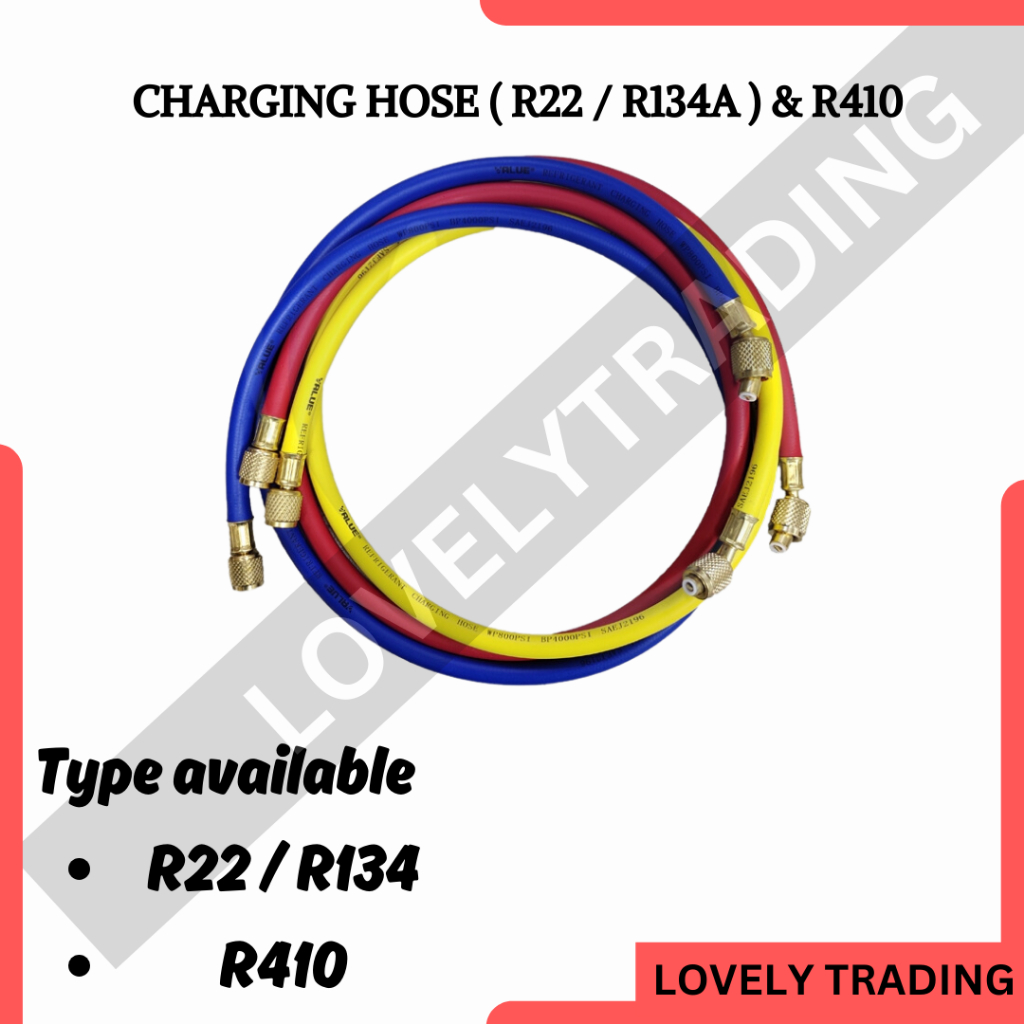 SUNEYE Charging Hose Aircond Gas Meter Hose Pipe 5 FT ( R22 / R134A ) & R410A [ READYSTOCK ...