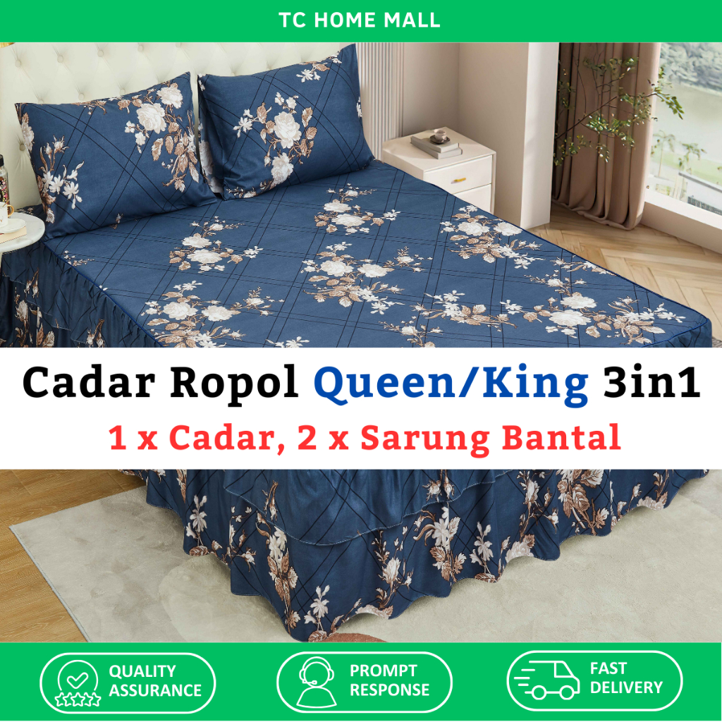 Cadar Bedsheet 3 in 1 Ropol Beropol Pengantin Patchwork Set Puteri ...